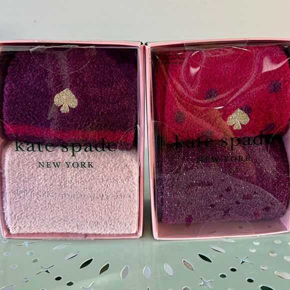 kate spade | Accessories | Kate Spade New York Fuzzy Noslip Crew Socks ...